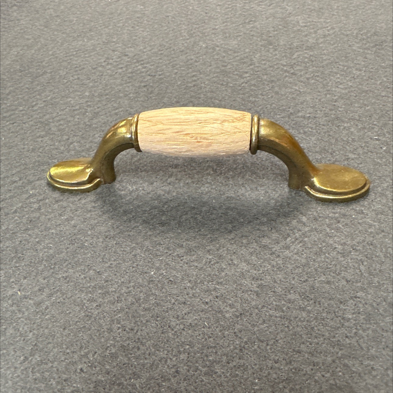 D. Lawless Hardware 3" Spoon Foot Pull Antique Brass with Wood Insert | Wayfair